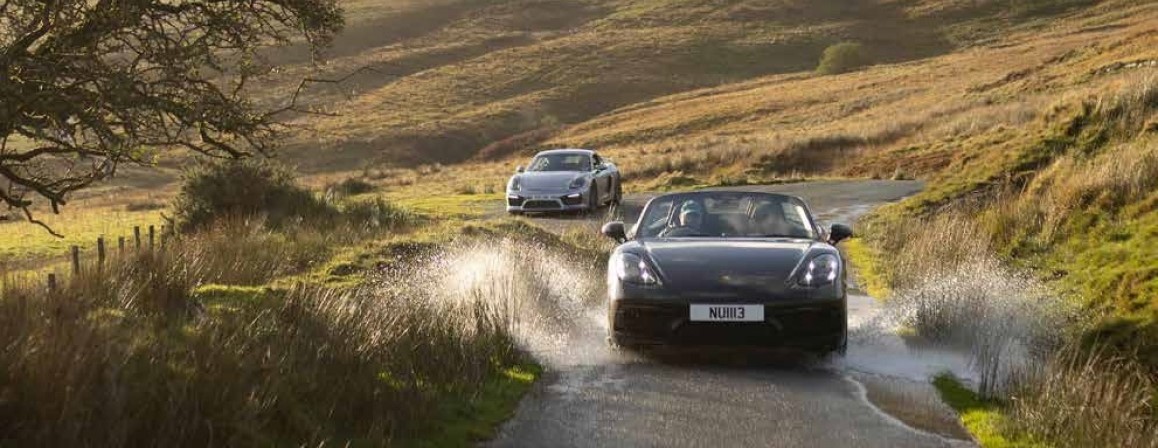 The time I took on the Welsh countryside in a silver Porsche 981 GT4 ...